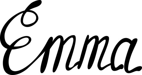 Emma name lettering tinsels Royalty Free Vector Image