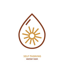 Self-tanning symbol logo element home beauty Vector Image