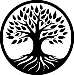 Outline tree of life Royalty Free Vector Image