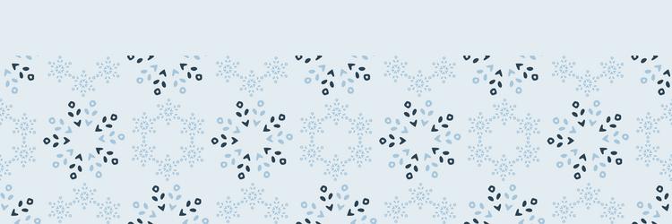 Christmas frozen snowflake seamless border Vector Image