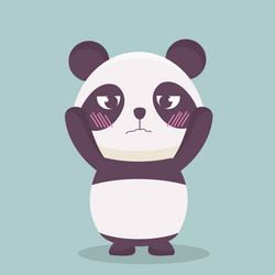 Cute panda with a crying expression Royalty Free Vector
