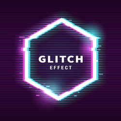 Glitch effect for frame Royalty Free Vector Image