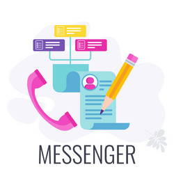 Messenger icon modern way communication Royalty Free Vector