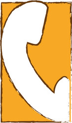 Phone icon button thumbnail Royalty Free Vector Image