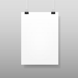 Paper poster a4 on white background Royalty Free Vector
