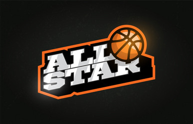 All star retro style sport logo set modern Vector Image