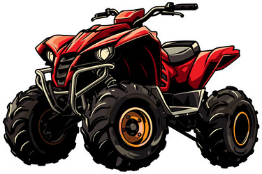 Atv on sand isolated Royalty Free Vector Image