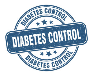 Diabetes control stamp label Royalty Free Vector Image