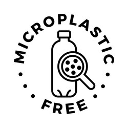 Microplastic free icon logo badge concept design Vector Image