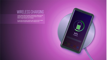 Wireless charging concept isometric style Vector Image