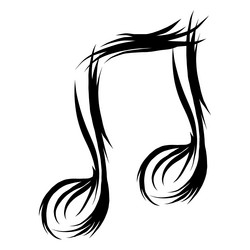 Abstract whole note as continuous lines drawing Vector Image