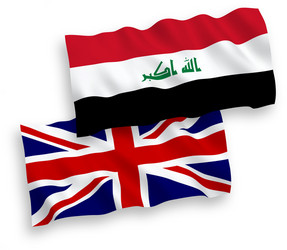 Iraqi flag on a white Royalty Free Vector Image