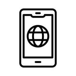 Mobile internet icon Royalty Free Vector Image