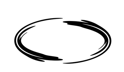 Oval grunge frame isolated on white background Vector Image