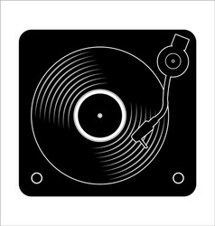 Black vinyl record disc flat concept Royalty Free Vector