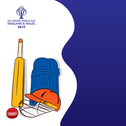 Creative cricket player banner design Royalty Free Vector