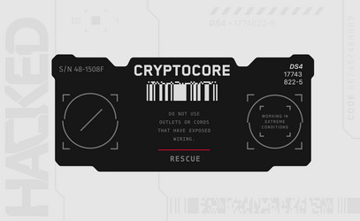 Cyberpunk decal sticker label Royalty Free Vector Image