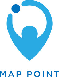 Map point and location logo design Royalty Free Vector Image