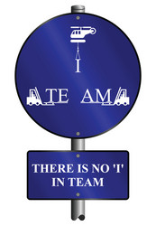 No i in team poster Royalty Free Vector Image - VectorStock