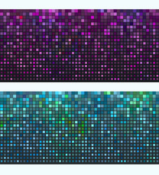 Pixel art design - seamless mosaic border Vector Image