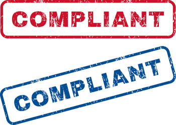 Hipaa compliant text rubber stamp Royalty Free Vector Image