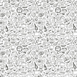 Food - seamless background Royalty Free Vector Image