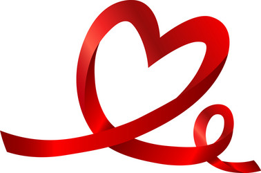 Heart-shaped ribbon frame set Royalty Free Vector Image