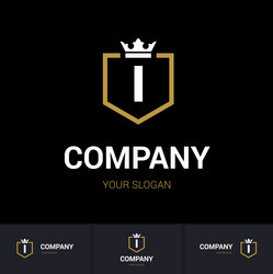 Sharp line letter m gold logo Royalty Free Vector Image