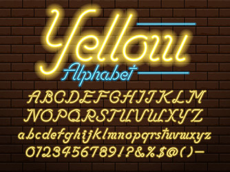 Neon font Royalty Free Vector Image - VectorStock
