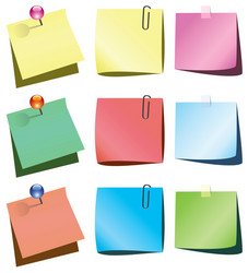 Post it note paper Royalty Free Vector Image - VectorStock