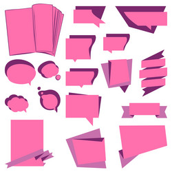 Announcement banner stickers and labels ribbon Vector Image