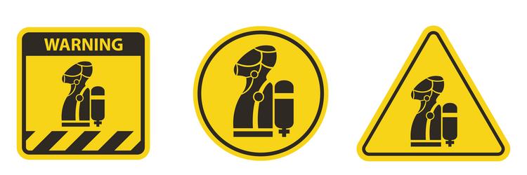 Wear scba self contained breathing apparatus Vector Image