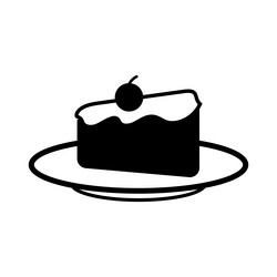 Slice Of Cake Clipart Black And White