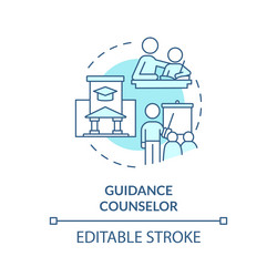 School counselor loop concept icon Royalty Free Vector Image