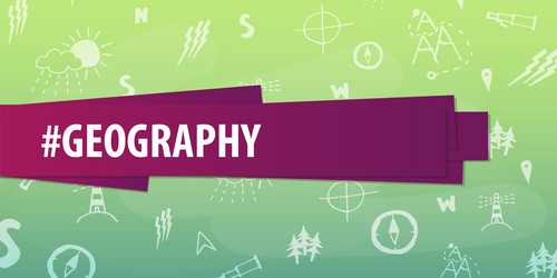 Geography subject back to school background Vector Image