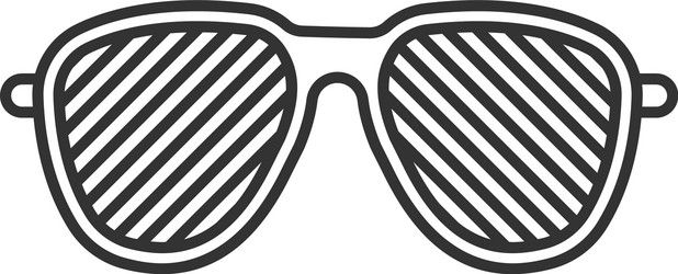 Shutter glasses shades sunglasses outline line Vector Image
