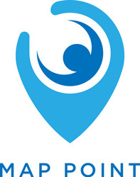 Map point and location logo design Royalty Free Vector Image