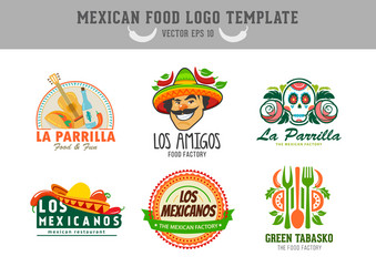 Mexican food logo design Royalty Free Vector Image