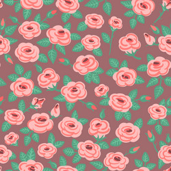 Seamless pattern of roses Royalty Free Vector Image