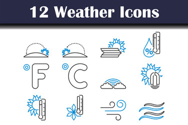Hail icons in different style set Royalty Free Vector Image