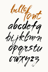 Cute handwritten ink alphabet Royalty Free Vector Image