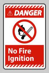 Danger no fire ignition symbol sign on white Vector Image