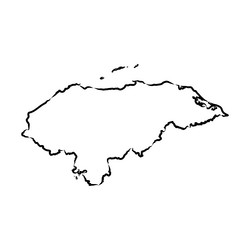 Honduras map template sketch Royalty Free Vector Image