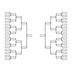 Set of bracket sport tournament blank elimination Vector Image
