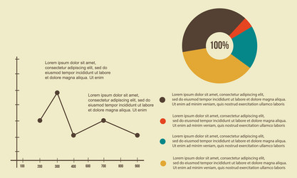 Business infographic line graph design Royalty Free Vector