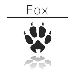 Fox footprint Royalty Free Vector Image - VectorStock