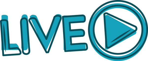 Live stream content digital blue design Royalty Free Vector