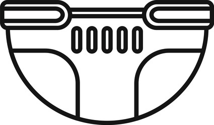 Kid diaper icon outline style Royalty Free Vector Image