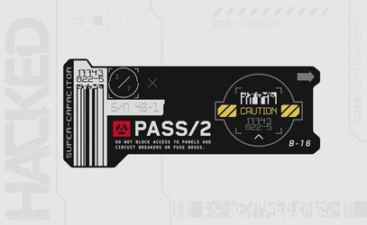 Cyberpunk Warning Label Royalty Free Vector Image