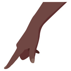 Dark skin hand with thumb down gesture Royalty Free Vector